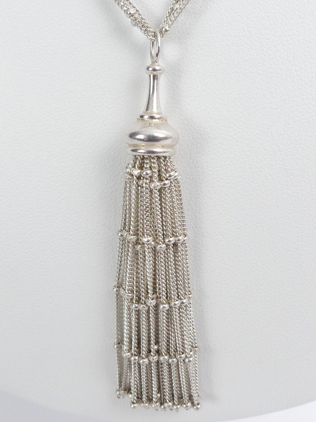 GENUINE LINKS OF London Sterling Silver Radiance Tassel Necklace - 15.7 ...