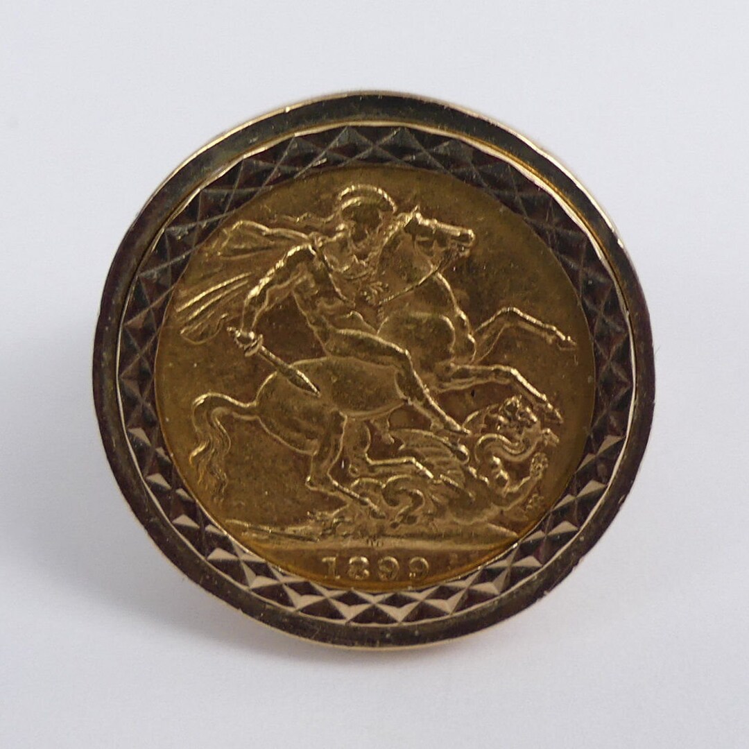 VICTORIAN 1899 FULL SOVEREIGN in A 9ct Gold Ring Size S 16.9 Grams - Etsy