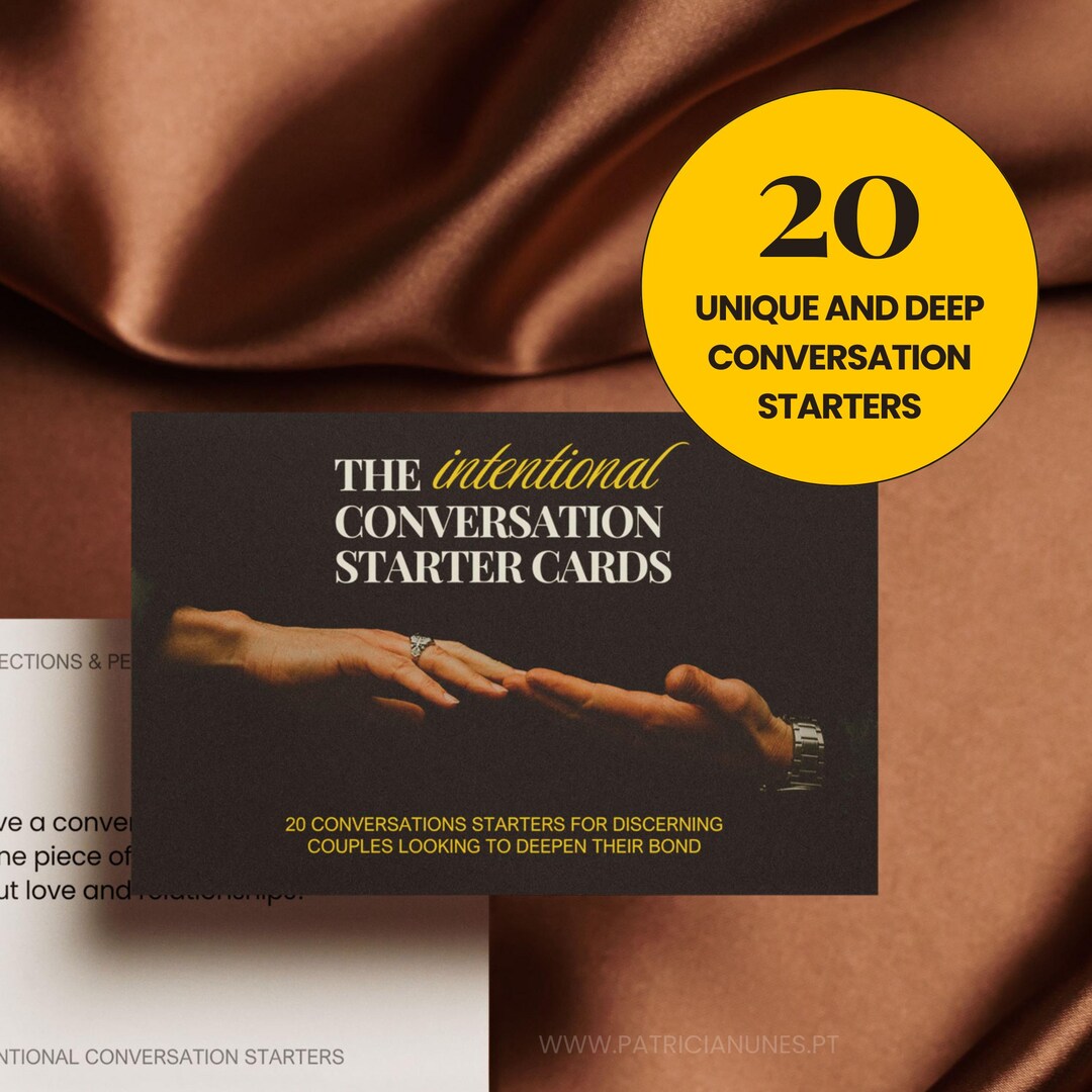 The Intentional Conversation Starters: 20 Cards to Deepen Your Bond for ...