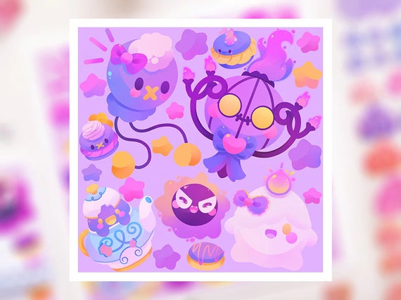 Ghost Type Pokemon Print Pokemon Print Cute Print Mini | Etsy