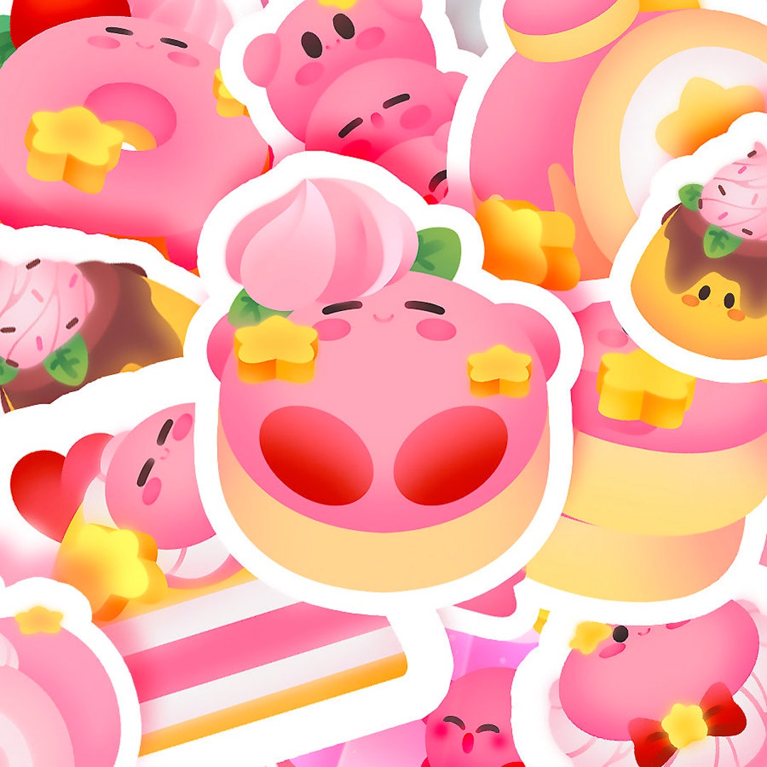 Kirby Sweets · Large Stickers · Cute Stickers · Vinyl Sticker Sheet ...