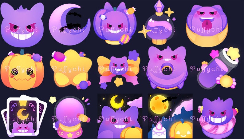 Spooky Gengar - Phone Wallpapers + Icons + Widget - Etsy