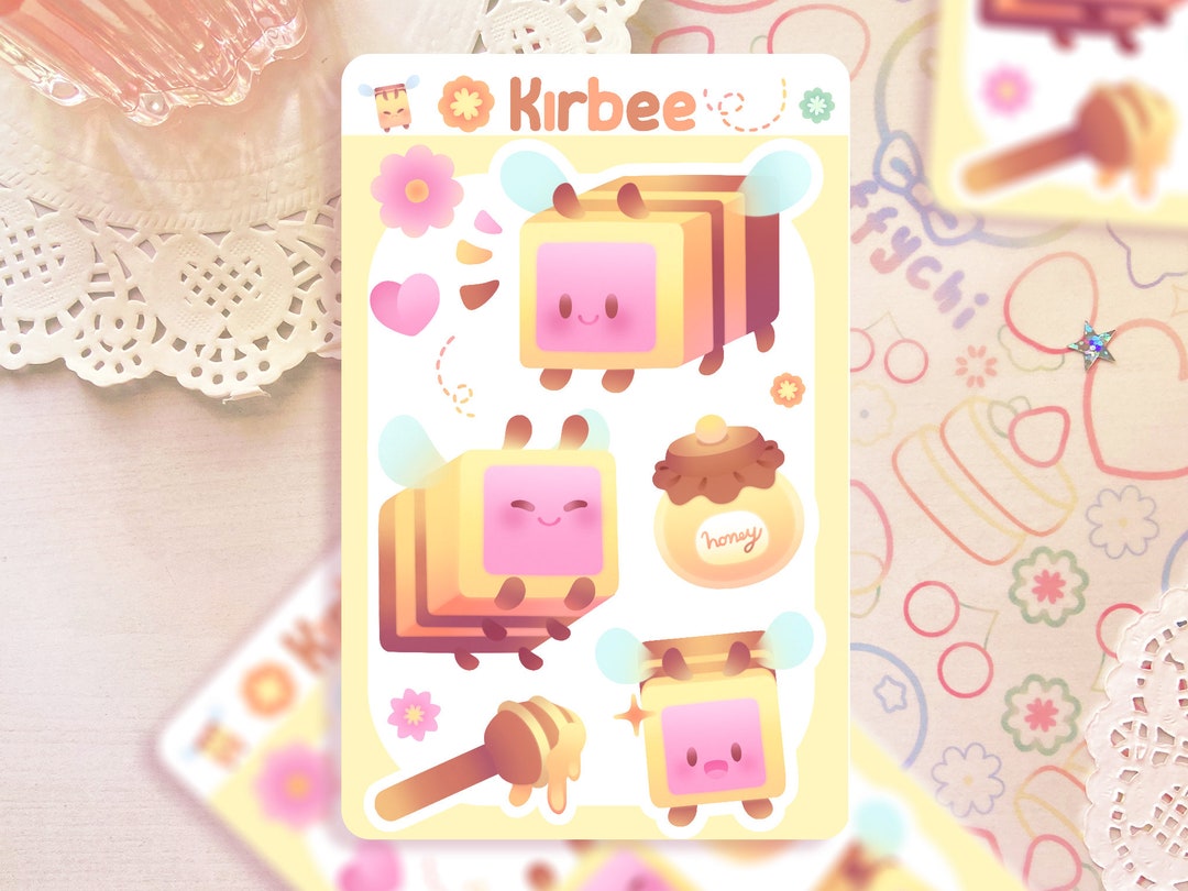 Kirbee · Cute Stickers · Vinyl Sticker Sheet · Kirby Stickers - Etsy