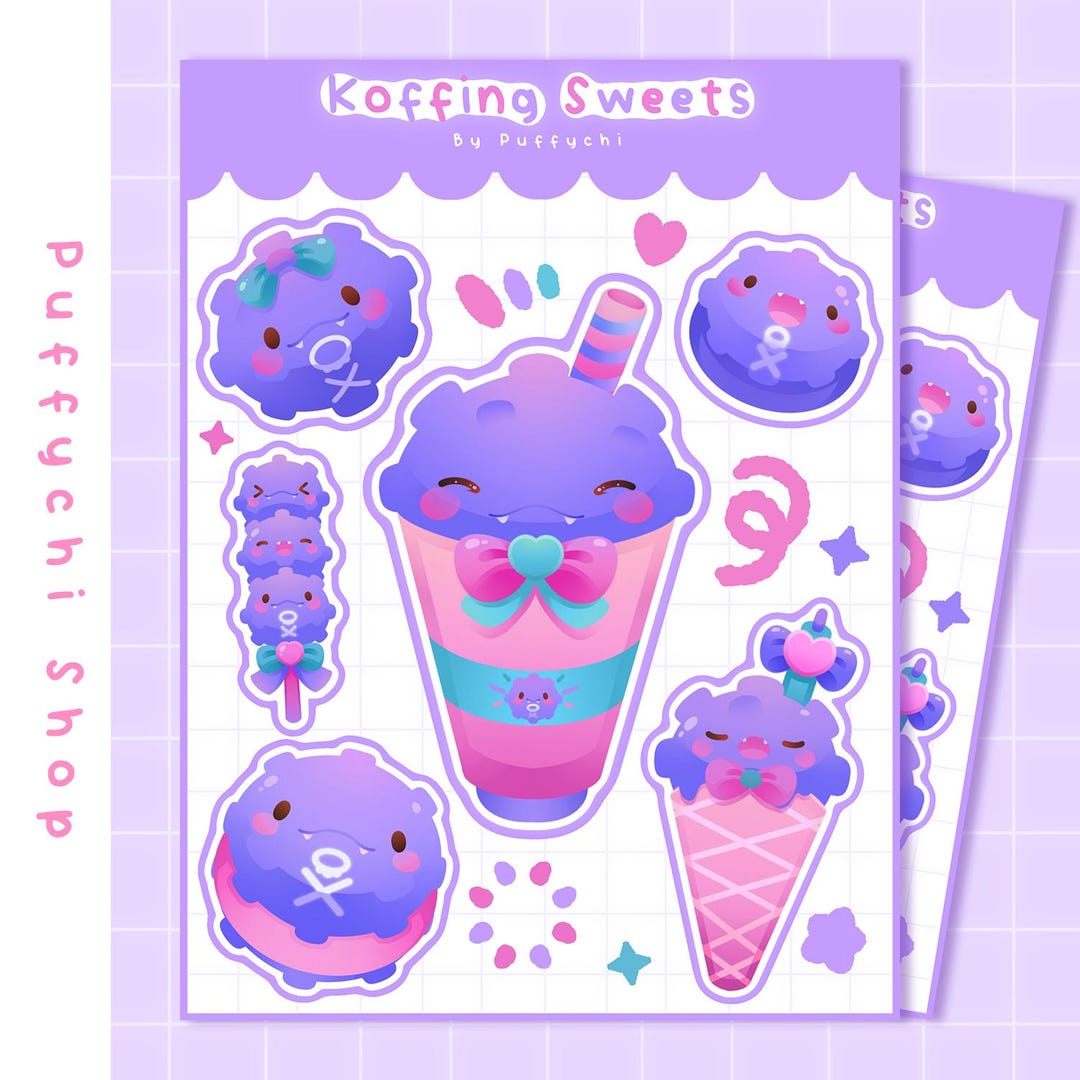 Koffing Stickers · Pokemon Stickers · Cute Stickers · Vinyl Sticker ...