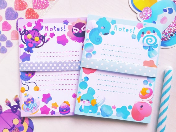 Pokemon Notepad Handmade Notepad Cute Notepad | Etsy