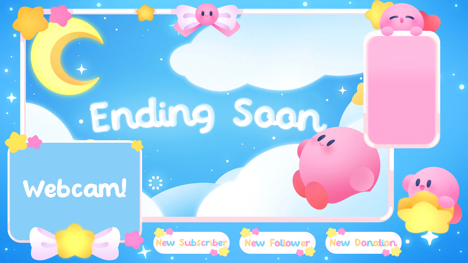 Twitch Stream Overlay and Twitch Panels / Kirby / Cute Stream - Etsy UK