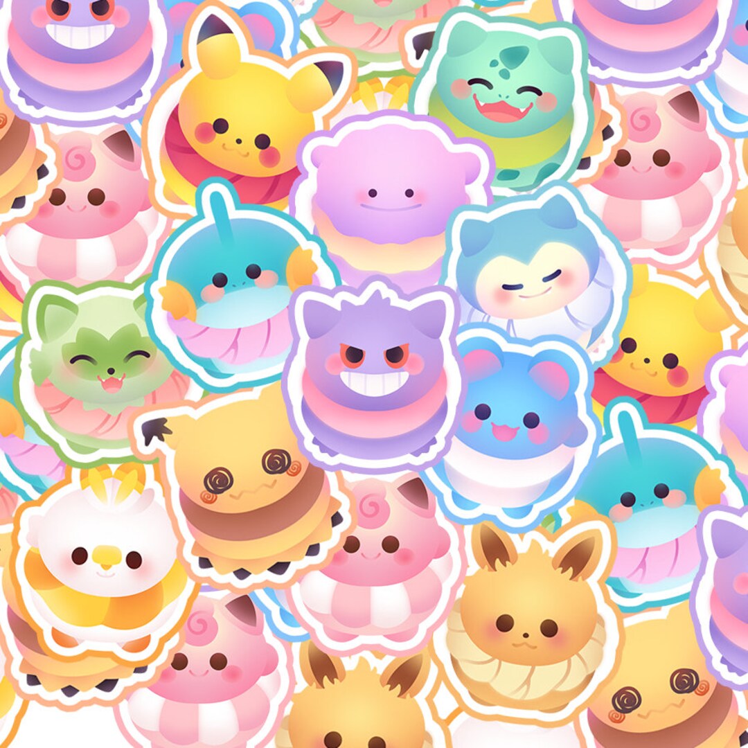 Pokemon Macarons · Pokemon Stickers · Cute Stickers · Mate Stickers - Etsy