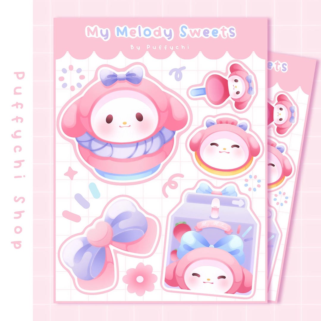 Melo Stickers · Cute Stickers · Vinyl Sticker Sheet · Japanese ...