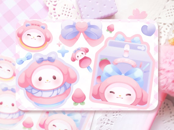 Melo Stickers Cute Stickers Vinyl Sticker Sheet Japanese - Etsy