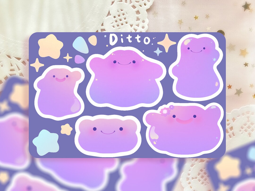 Ditto Cute Stickers Pokemon Stickers Halloween Stickers Spooky Sticker ...