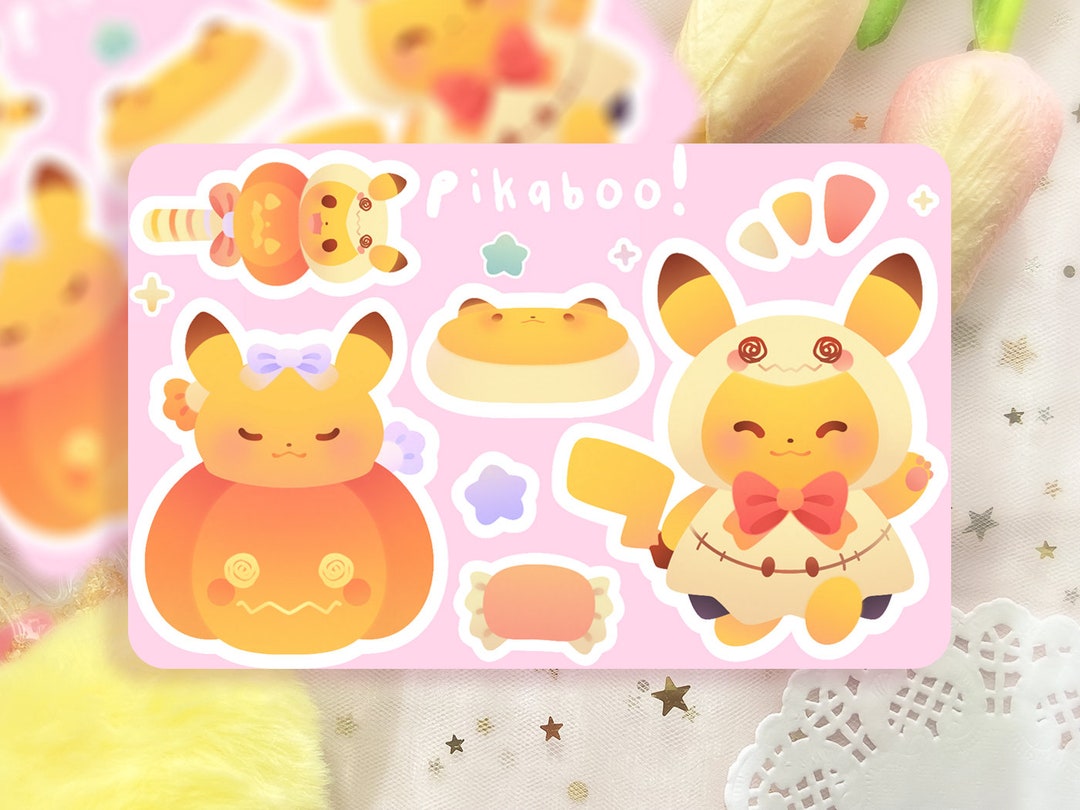 Pikaboo Pikachu Stickers Pokemon Stickers Halloween Stickers Spooky ...