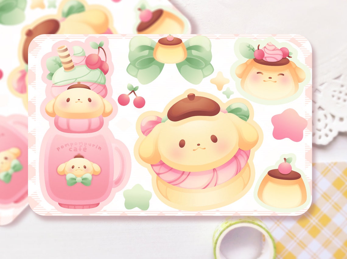 Pudding Dog Cute Stickers Vinyl Sticker Sheet Japanese - Etsy