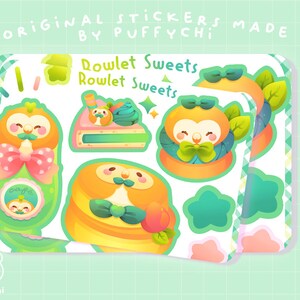Rowlet Sweets Pokemon Stickers Plant Pokémon Stickers Vinyl Sticker ...