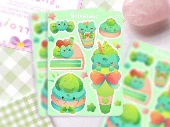 Bulbasaur Pokemon Stickers Cute Stickers Vinyl Sticker - Etsy