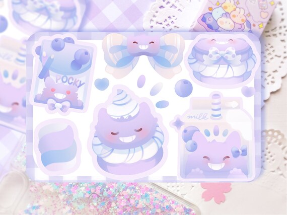 Gengar Stickers Cute Stickers Vinyl Sticker Sheet - Etsy