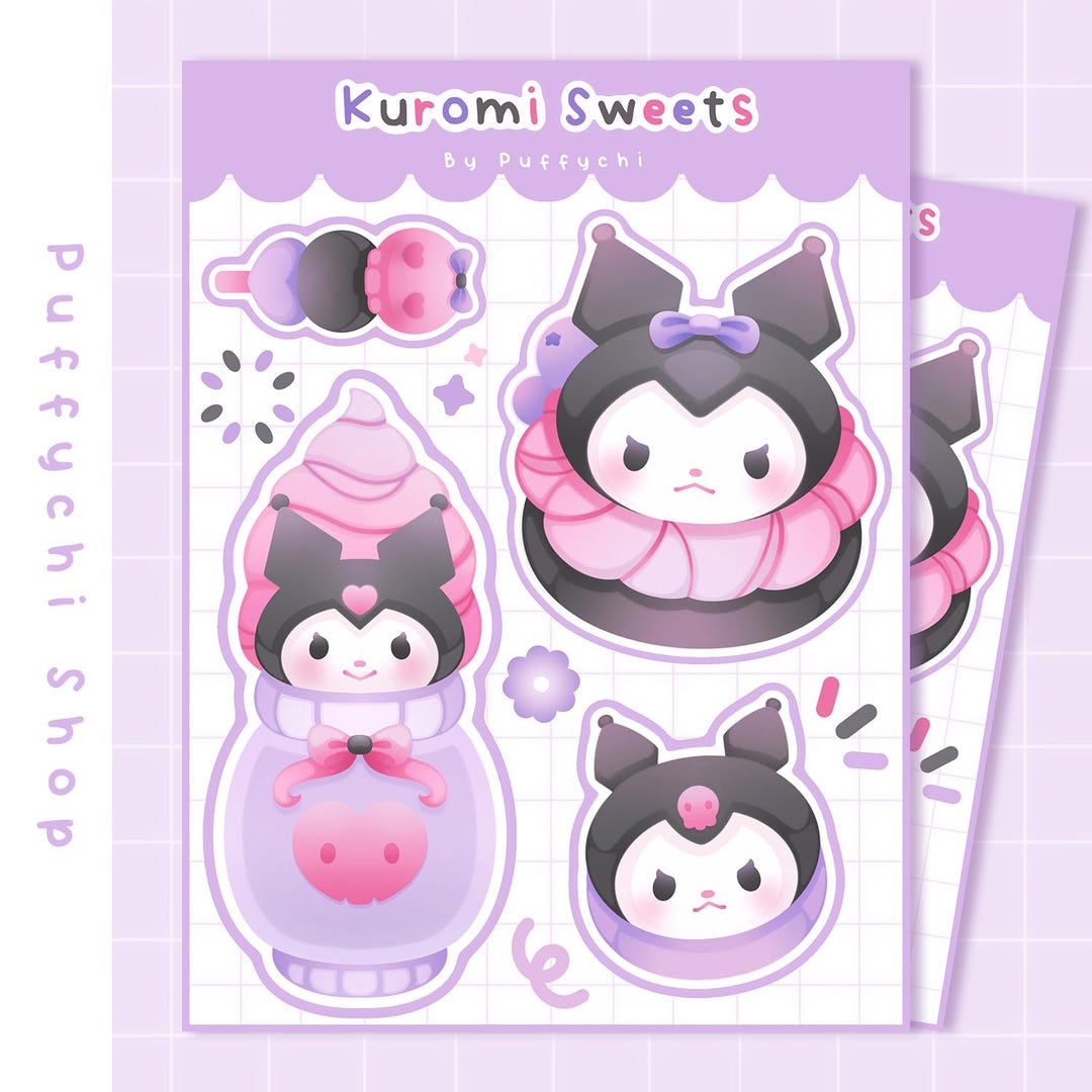 Kuro Stickers · Cute Stickers · Vinyl Sticker Sheet · Japanese ...