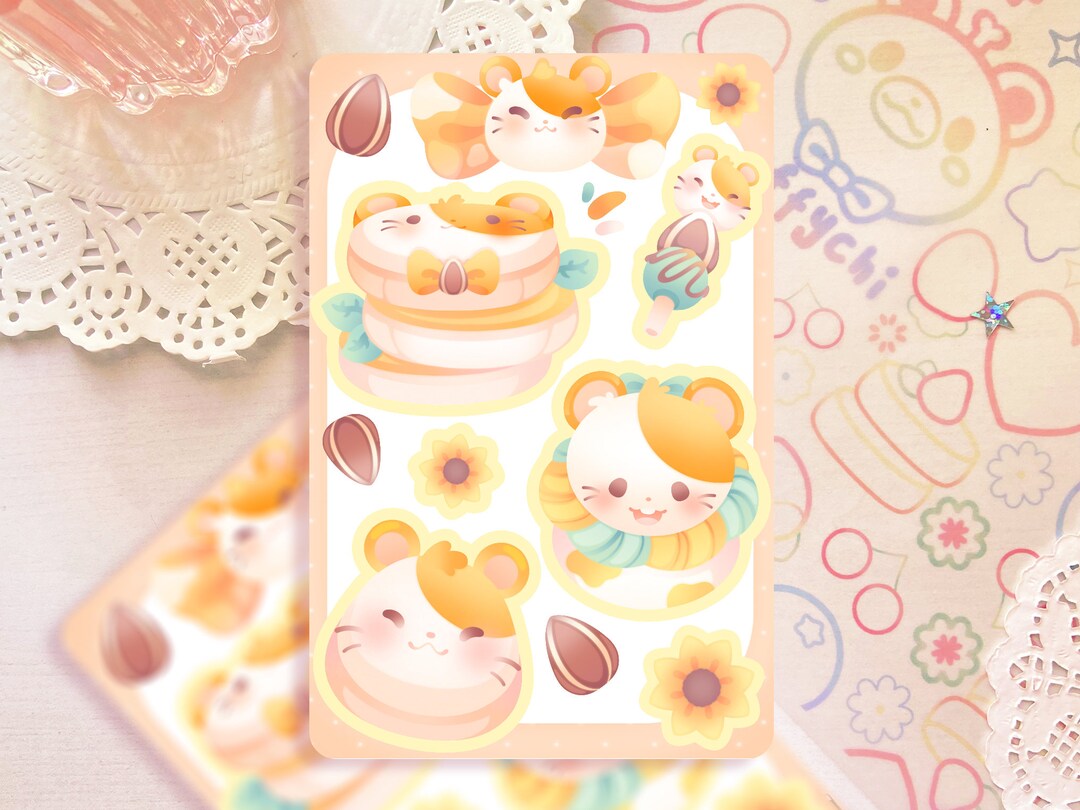 Hamtaro Sweets · Cute Stickers · Vinyl Sticker Sheet · Hamster Stickers ...