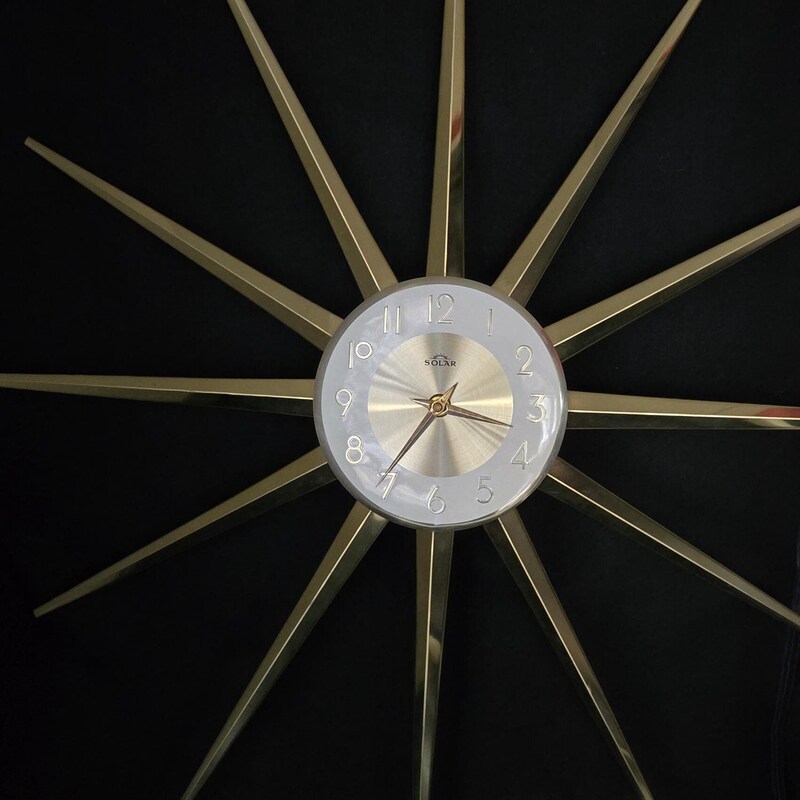 Gold Sun Clock - Etsy