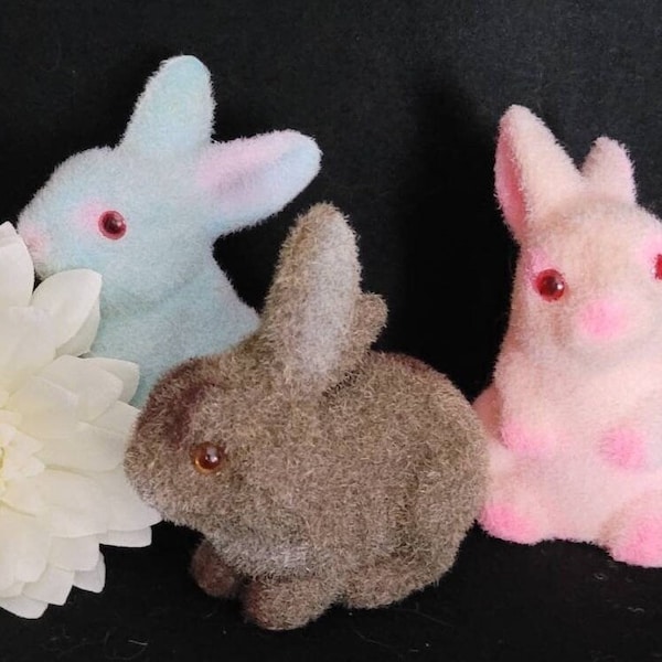 Flocked Easter Bunny - Etsy