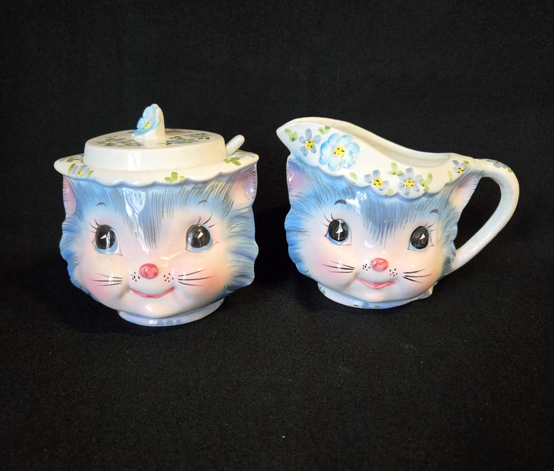 Lefton Miss Priss Cream & Sugar/ Anthropomorphic Miss Priss Character ...