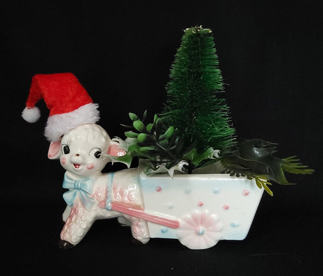 Kitschy 1950's Lamb Planter/ Nursery Lamb Planter Collectible/ Mid ...