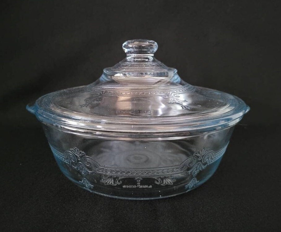 Fire King Sapphire Blue Philbe Casserole Dish/ Vintage Kitchen Glass ...