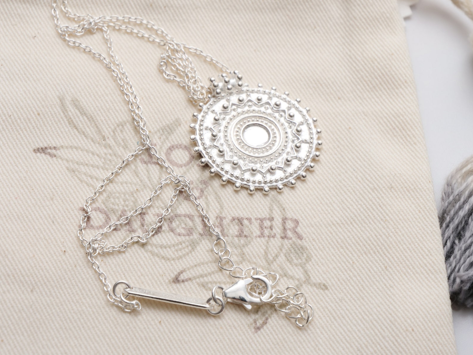 Long Silver Coin Layering Necklace Large Boho Coin Pendant - Etsy