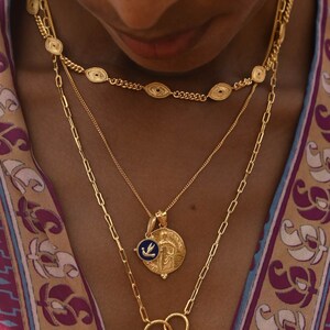 Goddess Elpis Pendant - Goddess of Hope Pendant - Gold Vermeil Coin ...