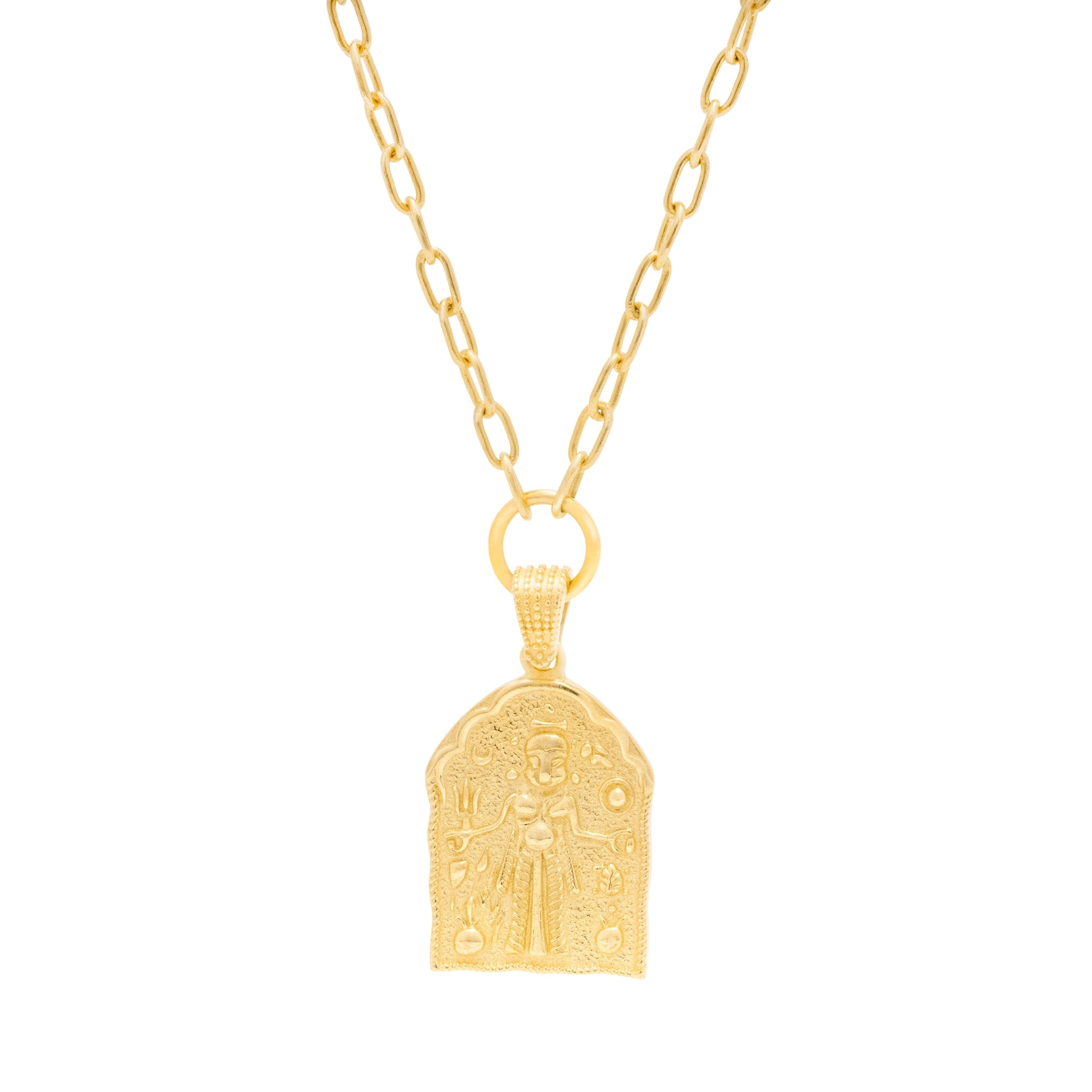 Kali Amulet Pendant Goddess Coin 22ct Gold Plated Recycled - Etsy