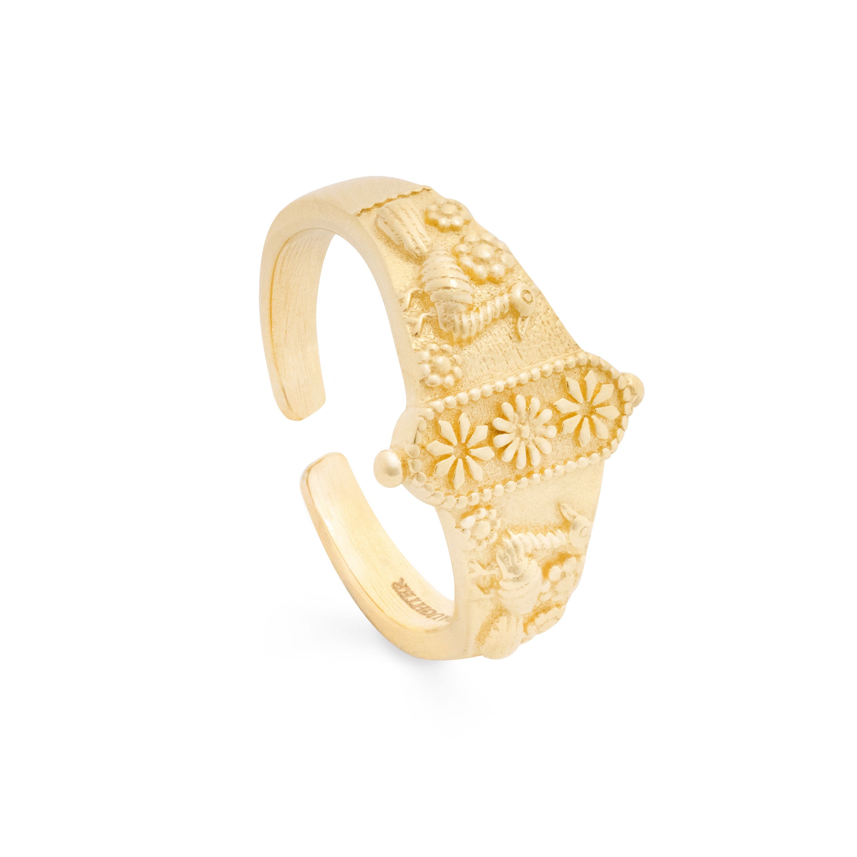 Signet Pinky Ring With Peacock Motif Delicate Signet Ring - Etsy