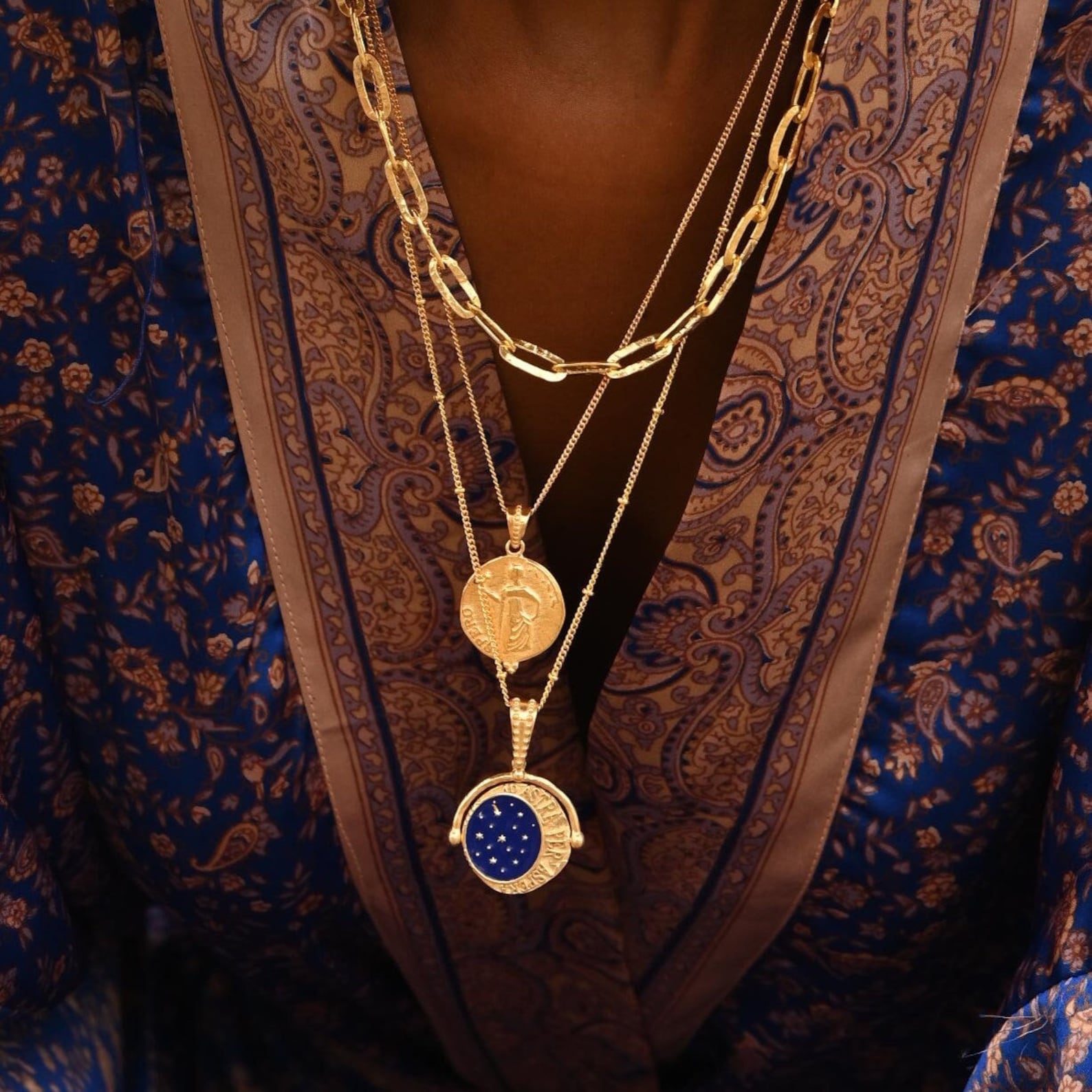 Goddess Elpis Pendant Goddess of Hope Pendant Gold Vermeil Coin ...