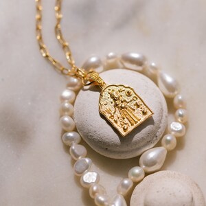 Kali Amulet Pendant - Goddess Coin 22ct Gold Plated Recycled Silver ...