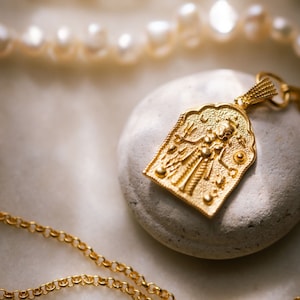 Kali Amulet Pendant - Goddess Coin 22ct Gold Plated Recycled Silver ...