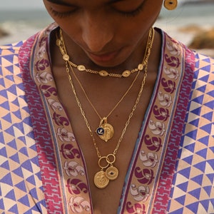 Goddess Elpis Pendant - Goddess of Hope Pendant - Gold Vermeil Coin ...