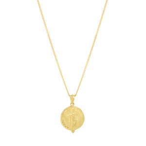 Goddess Elpis Pendant - Goddess of Hope Pendant - Gold Vermeil Coin ...
