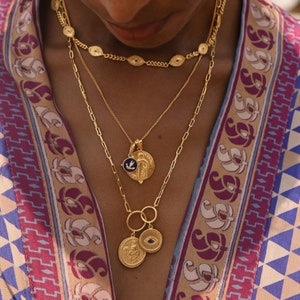 Goddess Elpis Pendant - Goddess of Hope Pendant - Gold Vermeil Coin ...