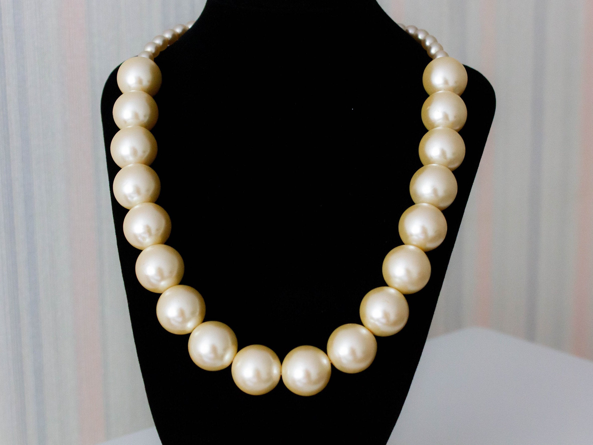 Extra große Perlenkette Chunky Perlen Choker Riesige | Etsy