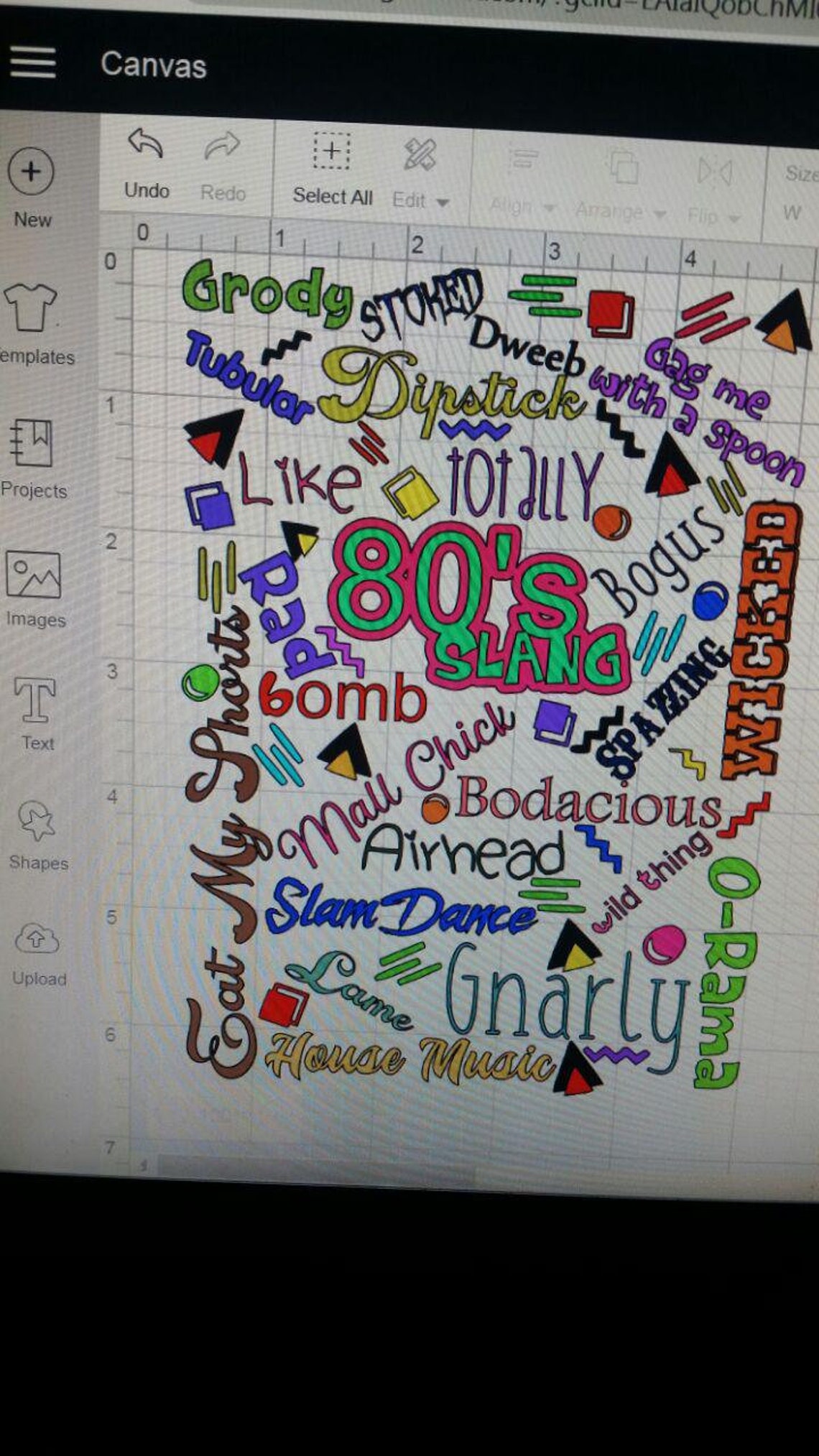 80s SVG 80 slang words cricut silhouette cutfile cut file | Etsy