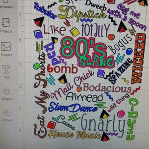 80s SVG 80 slang words cricut silhouette cutfile cut file | Etsy