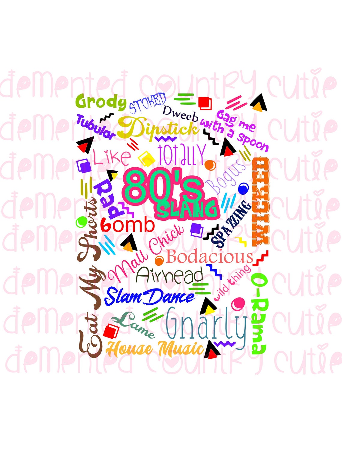 80s SVG 80 slang words cricut silhouette cutfile cut file | Etsy