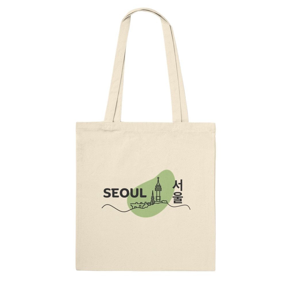 Seoul Skyline Minimalist Premium Tote Bag - Seoul City Skyline - Travel ...