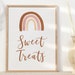 Sweet Treats Sign Printable, Boho Rainbow Dessert Table, Candy Bar Baby ...