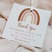 EDITABLE Boho Rainbow Thank You Tag Printable, Boy Baby Shower Favor ...