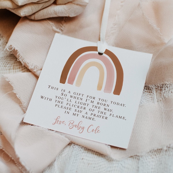 Baby Shower Candle Tag - Etsy