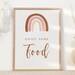 Enjoy Some Food Sign Printable, Boho Rainbow Table Sign, Bohemian Baby ...