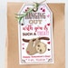 Sloth Valentine's Day Tag Printable, Smores Valentines Tag, Classroom ...