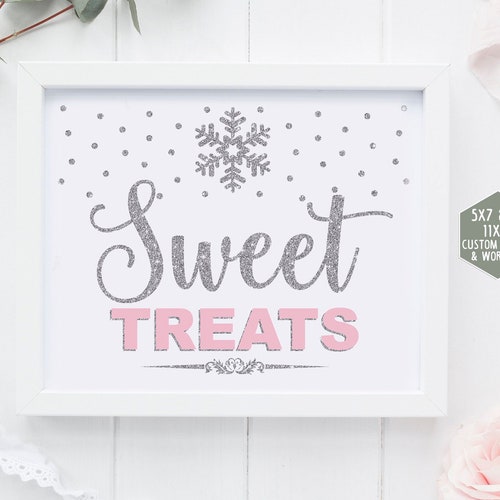 Food Station Sign Printable Winter Onederland Decorations | Etsy