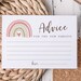 Advice for the New Parents Cards Printable, Boho Rainbow Girl Baby ...