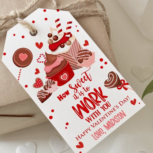 Valentine's Day Thank You Gift Tags Teacher Staff - Etsy