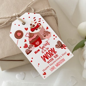 EDITABLE Coworker Valentine's Day Gift Tag Printable, Staff ...